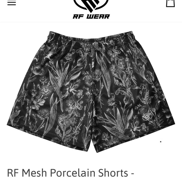 RF Wear | Shorts | Rf Wear Mesh Porcelain Black Shorts L | Poshmark